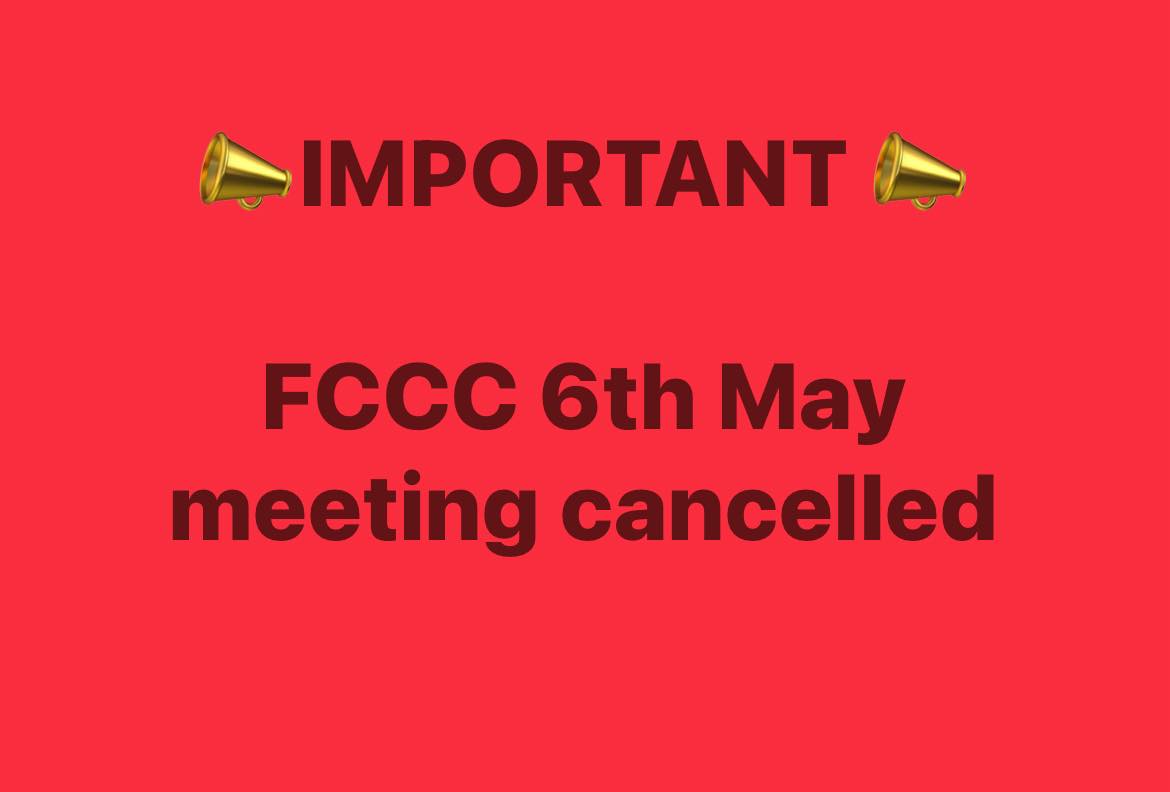 6th May Meeting Cancellation - FerrydenCCC